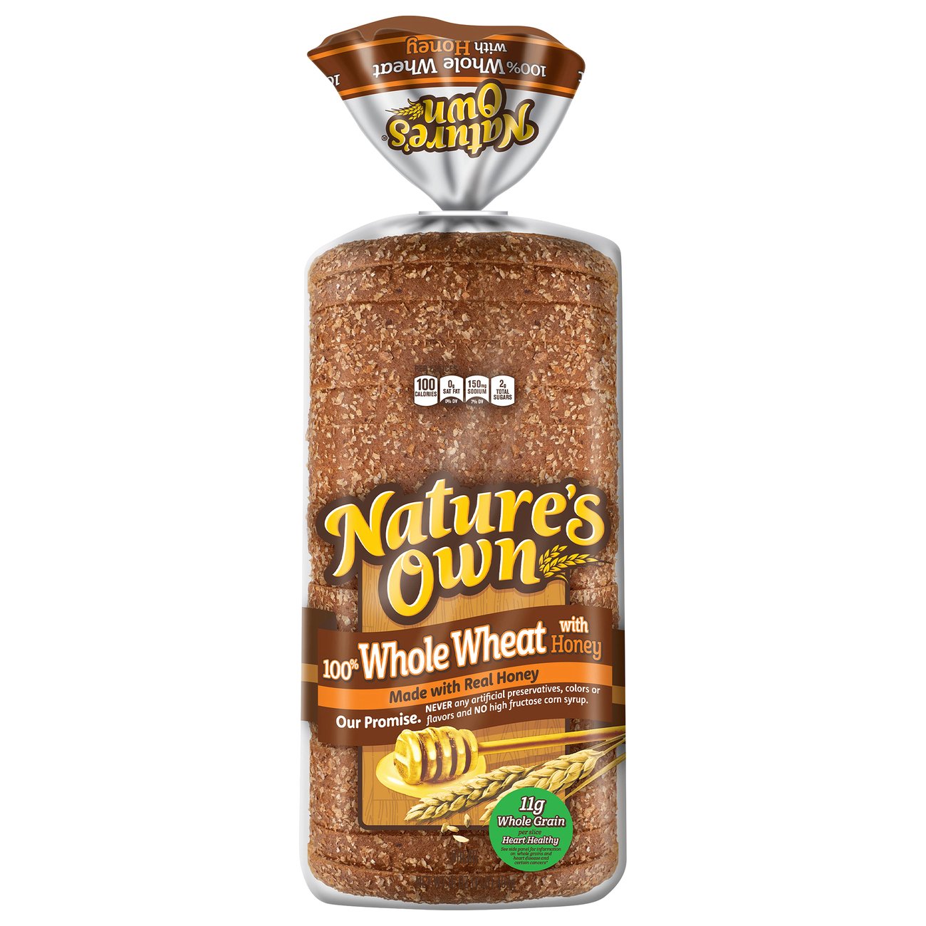 Nature's Own 100% Whole Wheat with Honey Sliced Bread - Shop Sliced ...