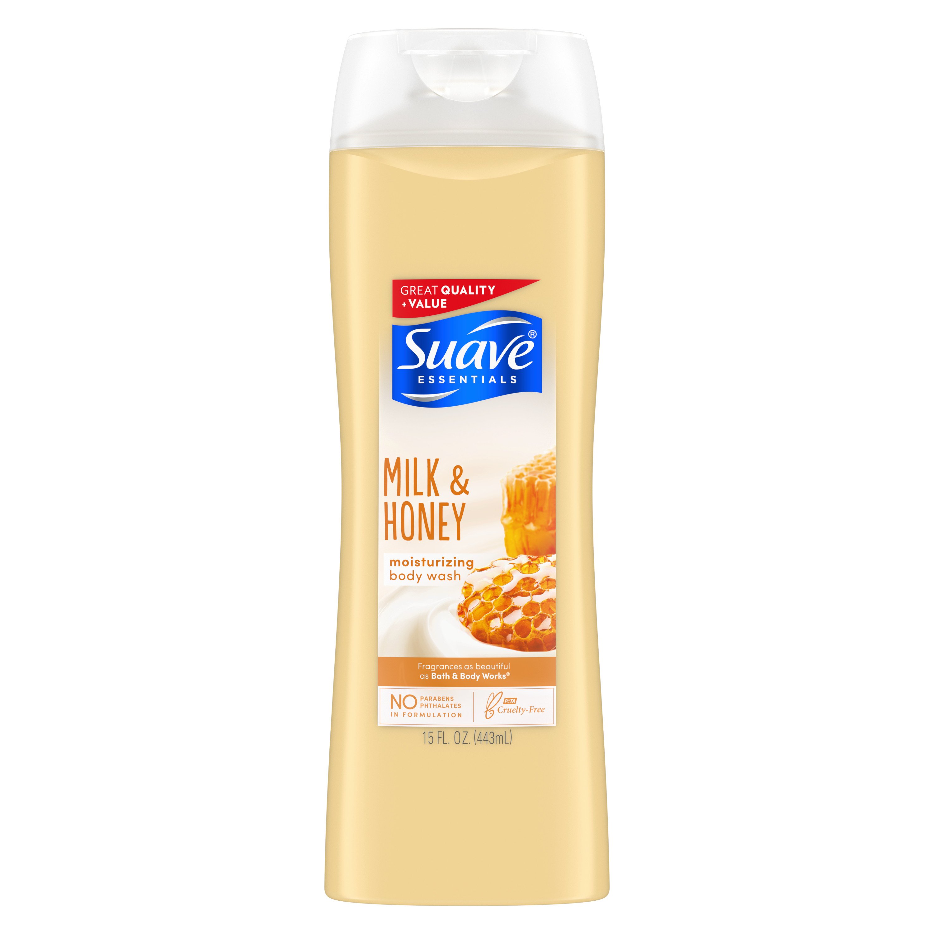Suave Essentials Creamy Milk and Honey Splash Body Wash - Shop Body ...