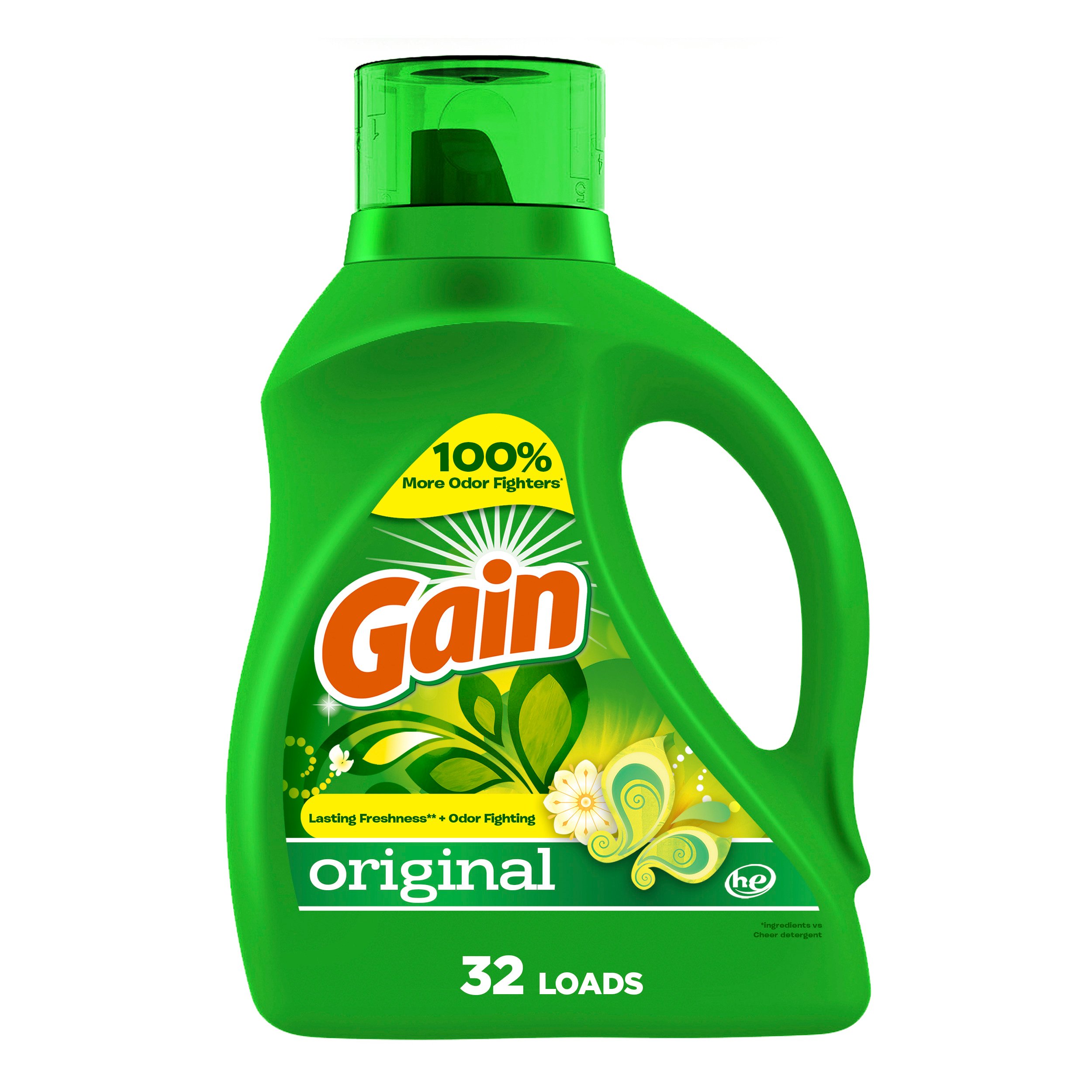 Gain Original Scent HE Liquid Laundry Detergent 32 Loads - Shop ... Gain Original Scent HE Liquid Laundry Detergent 32 Loads - Shop ...