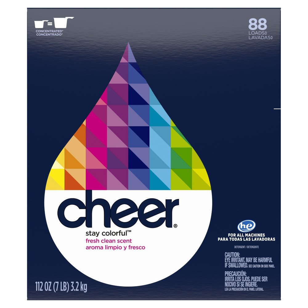 Cheer HE Powder Laundry Detergent, 88 Loads - Fresh Clean - Shop ...