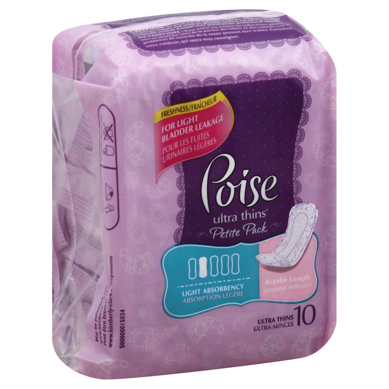 Poise Regular Length Light Absorbency Ultra Thins Petite Pack - Shop ...
