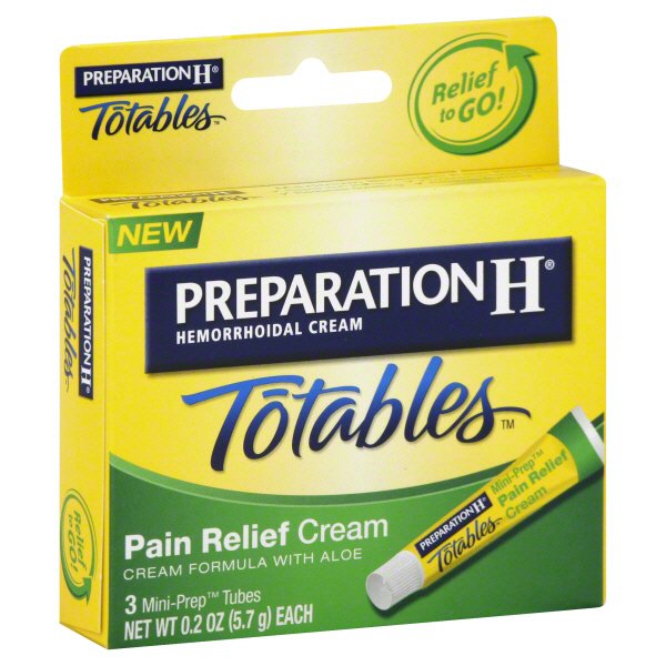 Preparation H Totables Hemorrhoidal Pain Relief Cream Mini-Prep Tubes ...