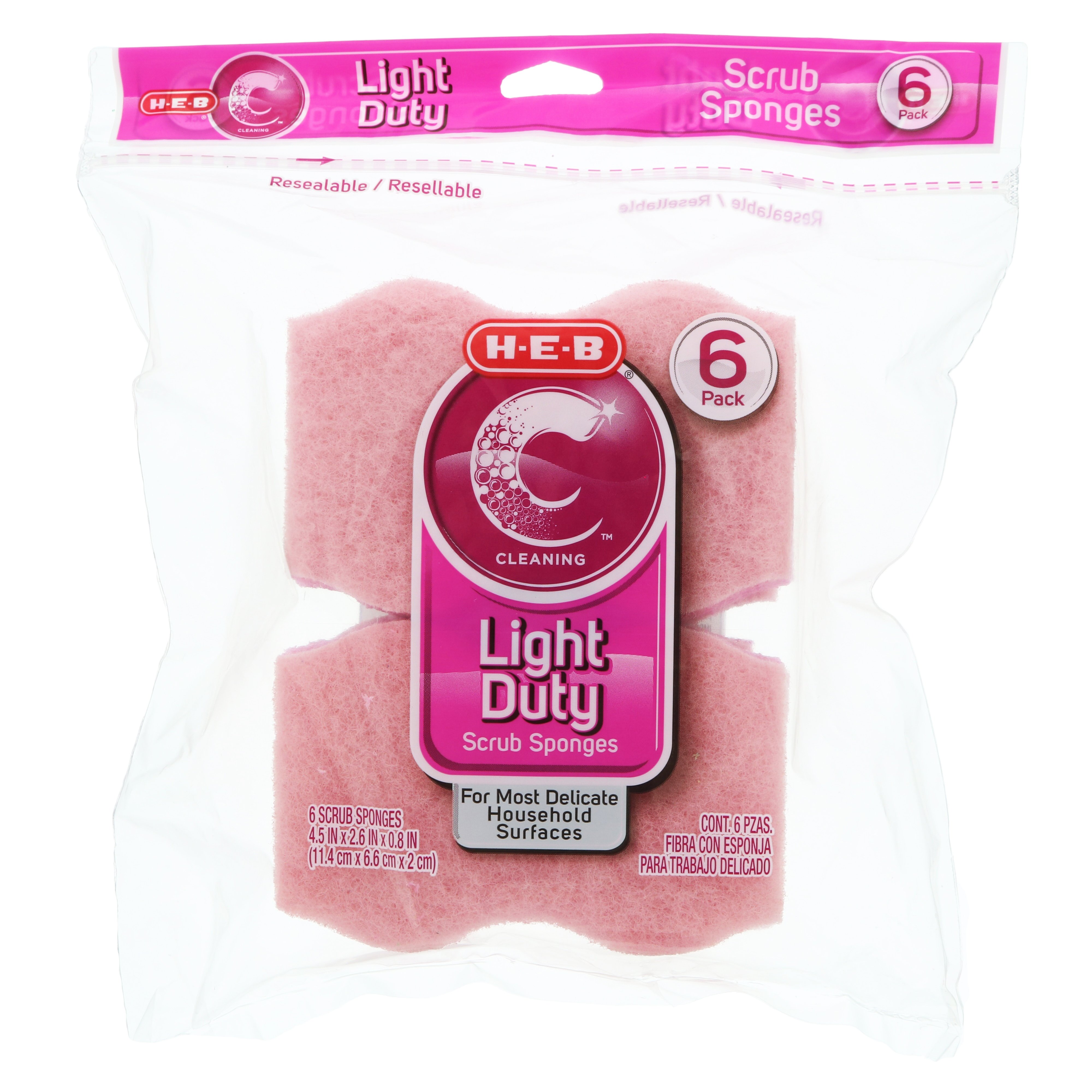 H-E-B Light Duty Scrub Sponge - Shop Sponges & Scrubbers at H-E-B