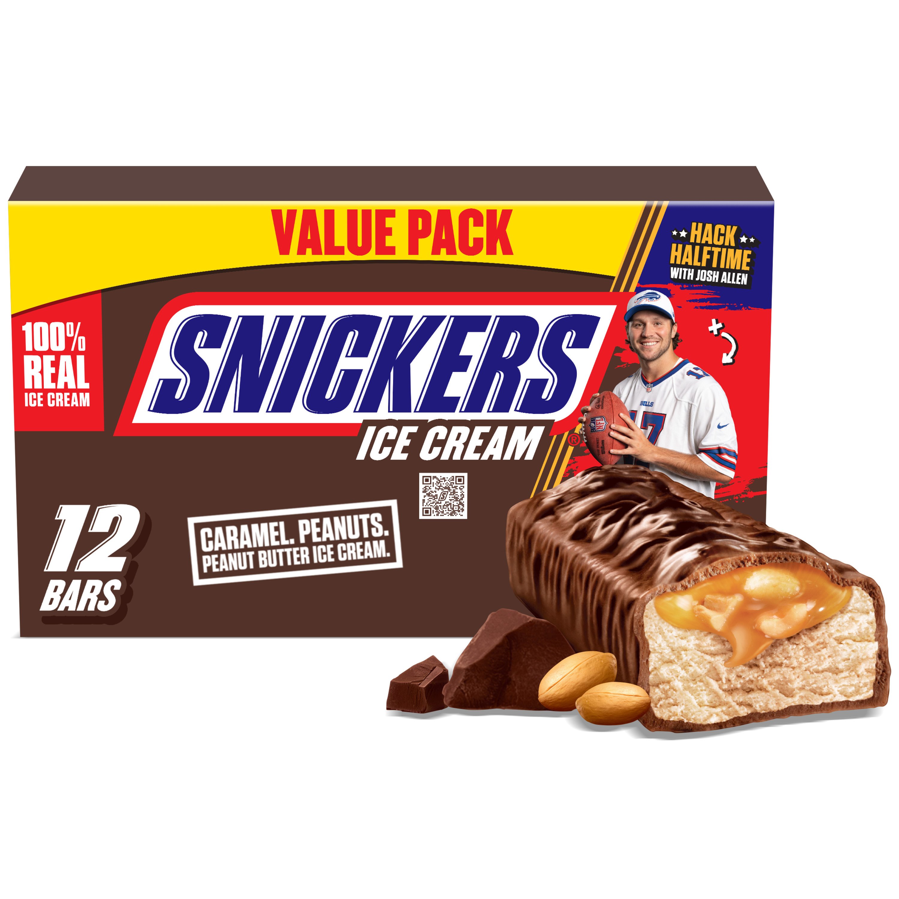 Snickers Chocolatey Caramel Peanut Butter Ice Cream Bars - Shop Bars ...