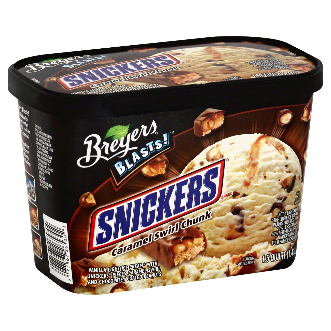 Breyers Blasts Snickers Caramel Swirl Chunk Ice Cream Shop Ice Cream