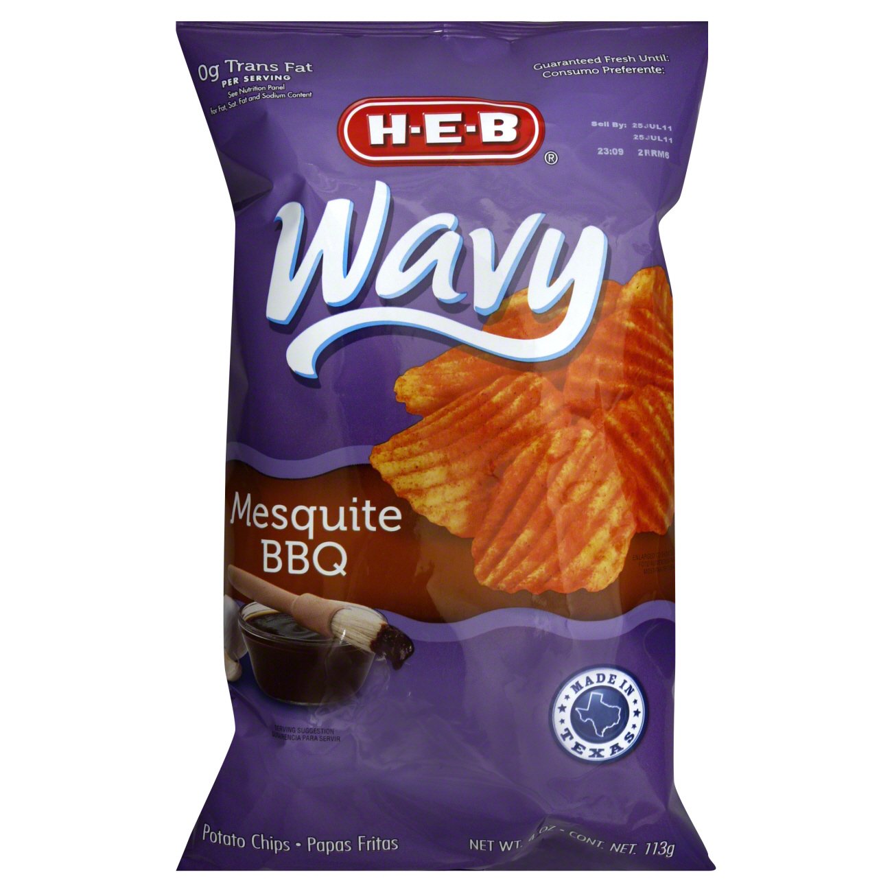 H-E-B Wavy Mesquite BBQ Potato Chips - Shop Snacks & Candy at H-E-B