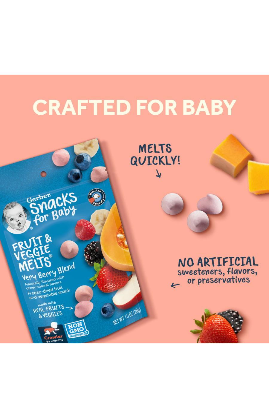 Gerber Snacks for Baby Fruit & Veggie Melts - Truly Tropical Blend ...