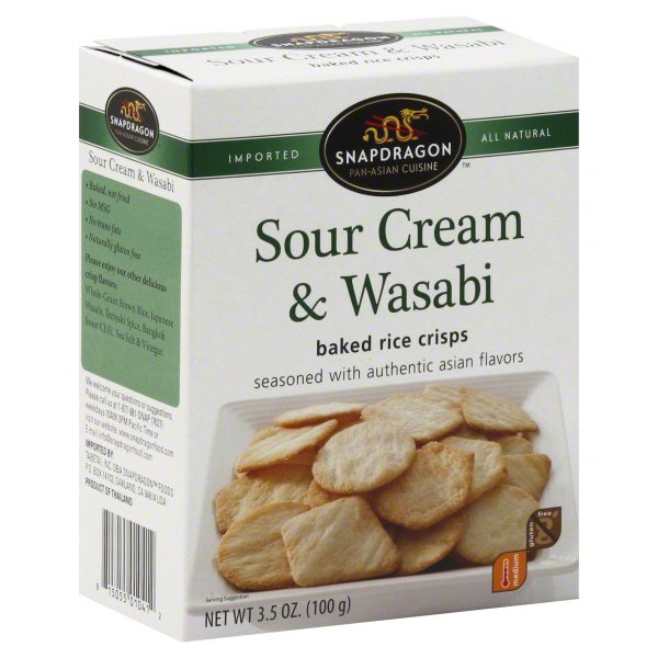 Snapdragon Medium Sour Cream And Wasabi Baked Rice Crisps - Shop ...