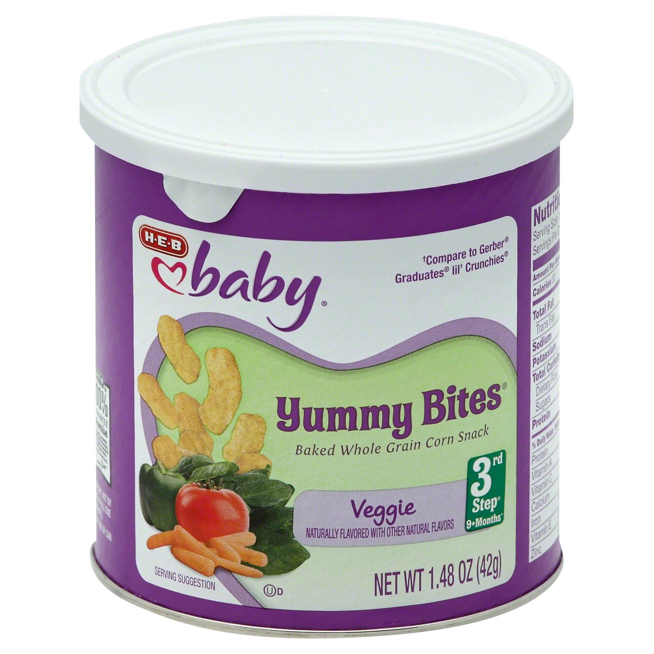 H-E-B Baby Yummy Bites Crunchy Batons - Veggie - Shop Toddler food at H-E-B