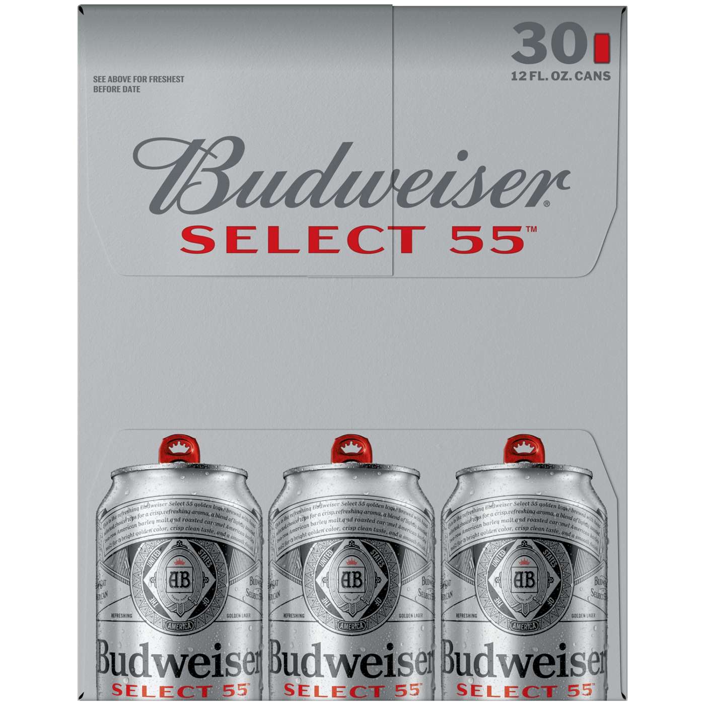 Budweiser Select 55 Light American Lager Beer 30 pk Cans - Shop Beer at ...