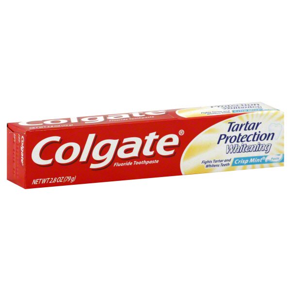 Colgate Tartar Protection Whitening Crisp Mint Fluoride Toothpaste ...
