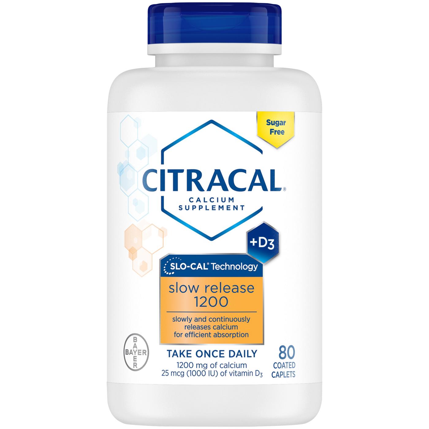 Citracal Calcium + D3 Slow Release 1200 Coated Tablets - Shop Minerals ...