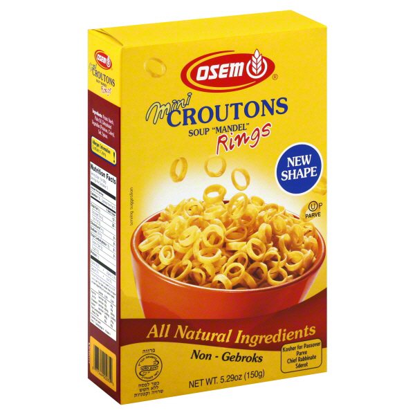 Osem Kosher Mini Croutons Soup Mandel Rings - Shop Soups & chili at H-E-B