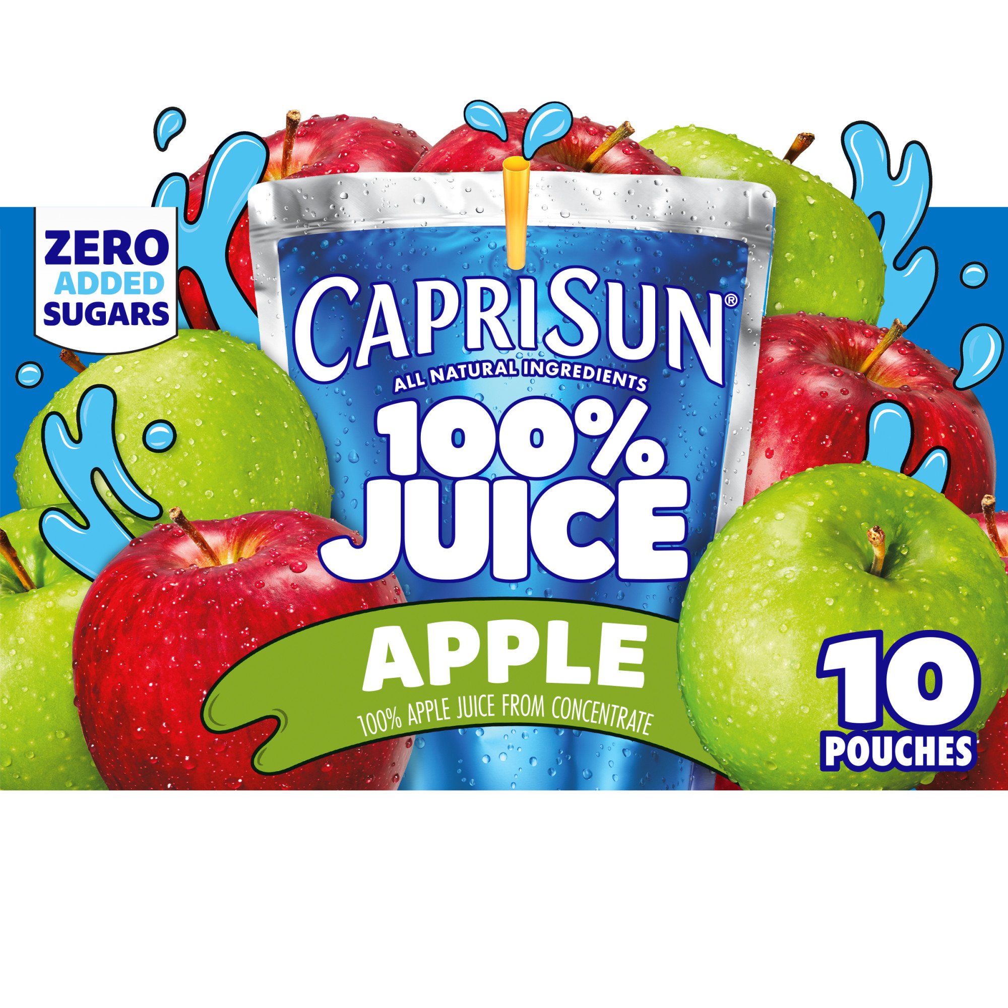 Capri Sun 100% Juice Apple Juice 10 pk Pouches - Shop Juice at H-E-B