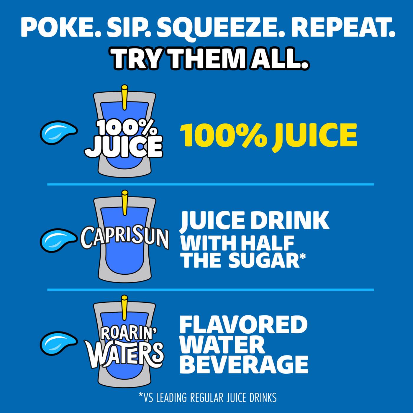 Capri Sun 100% Juice Apple Juice 10 pk Pouches - Shop Juice at H-E-B