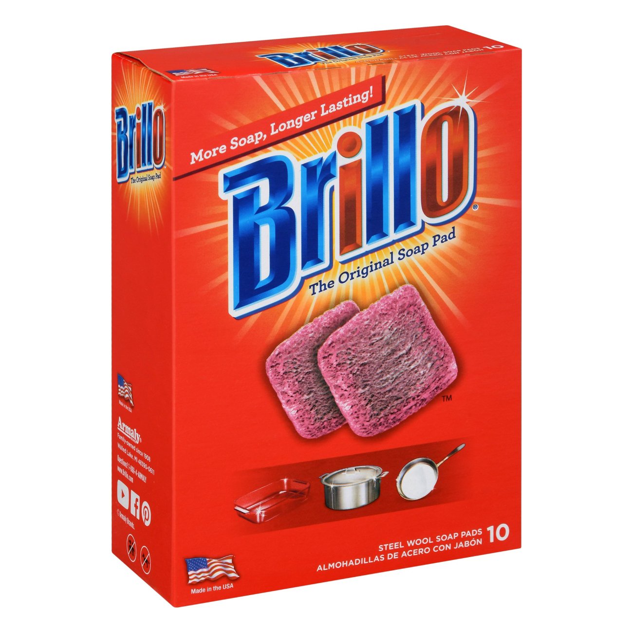 Brillo Steel Wool Soap Pads - Shop Sponges & scrubbers at H-E-B