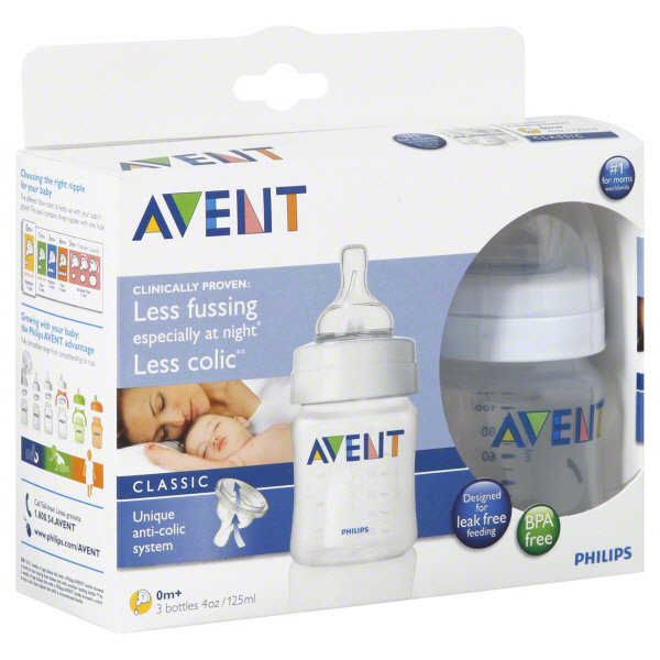 Avent Classic 4 OZ Bottles 0 Months + - Shop Bottles at H-E-B