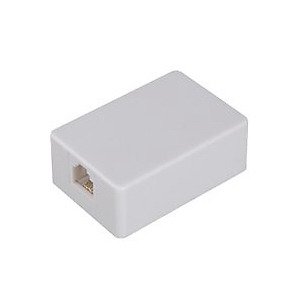 Zenith White Surface Mount Phone Jack - Shop Connection Cables at H-E-B