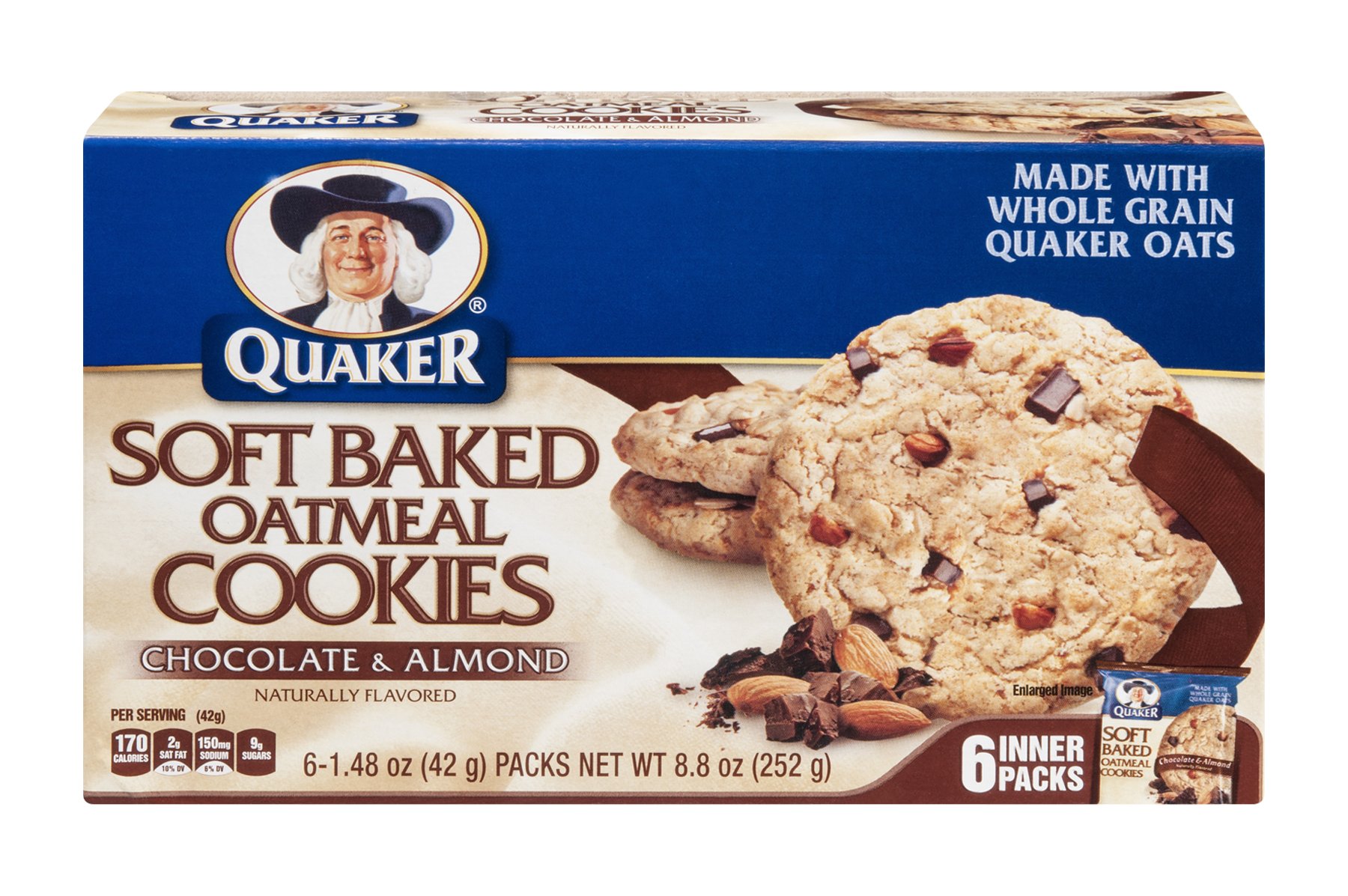 Quaker Soft Baked Oatmeal Chocolate Almond Cookies - Shop Cookies at H-E-B