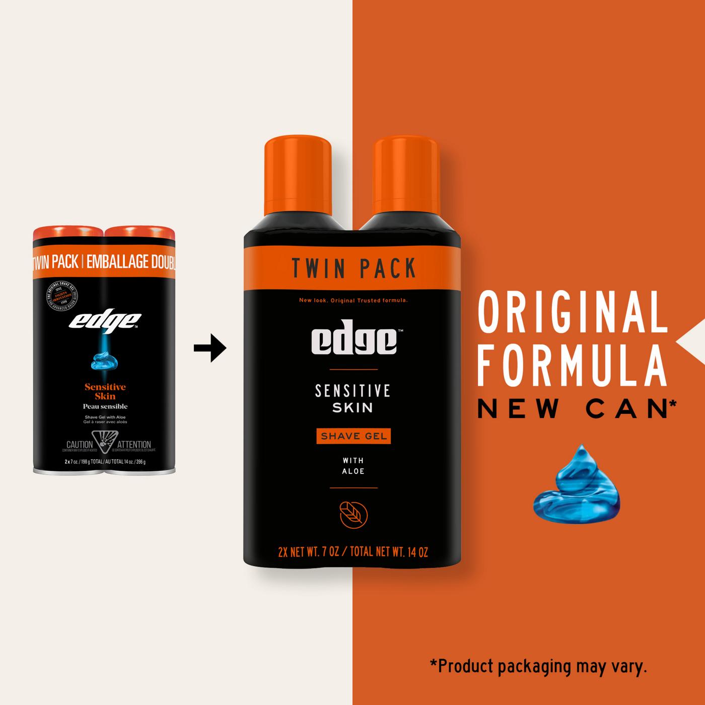 Edge Sensitive Skin Shave Gel with Aloe, Twin Pack - Shop Shaving Cream ...