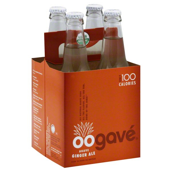 Oogave Agave Ginger Ale Soda 4 PK Bottless - Shop Soda at H-E-B