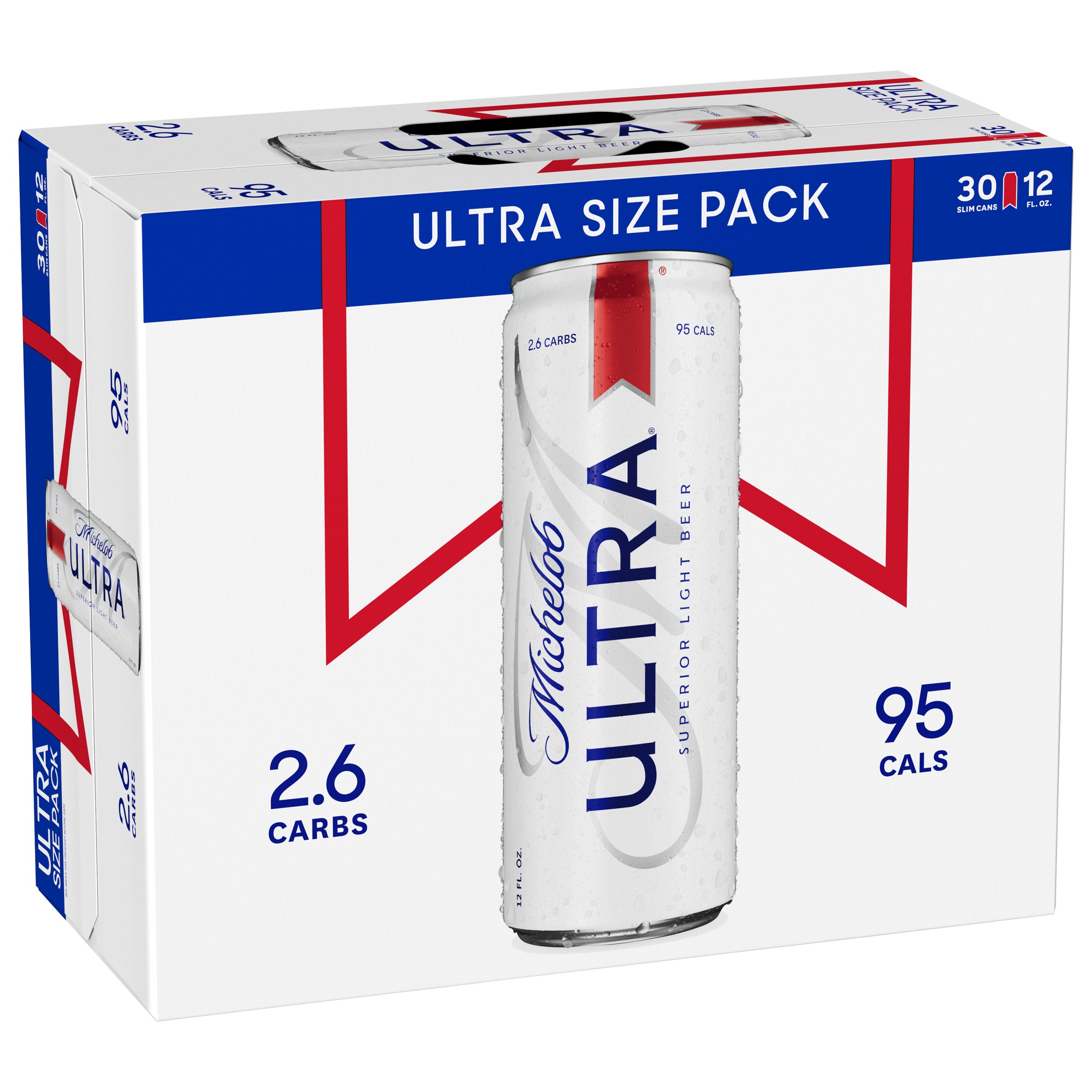 Michelob ULTRA Superior Light American Lager Beer Cans, 30 pack - Shop ...