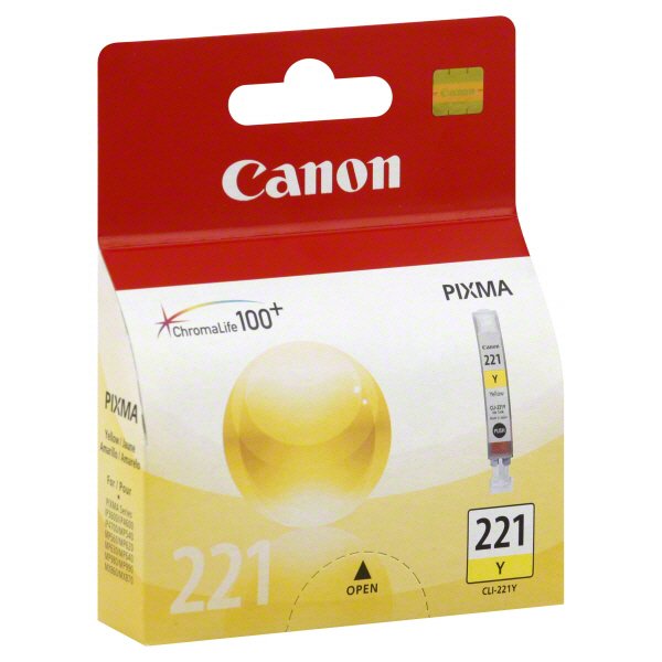 Canon Pixma Ink Cartridge, Yellow #221 - Shop Printer ink at H-E-B