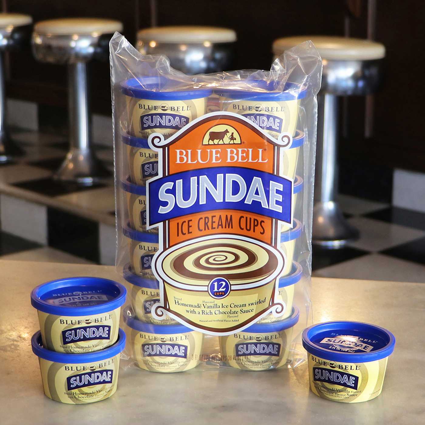 Blue Bell Sundae Ice Cream Cups - Shop Ice cream at H-E-B