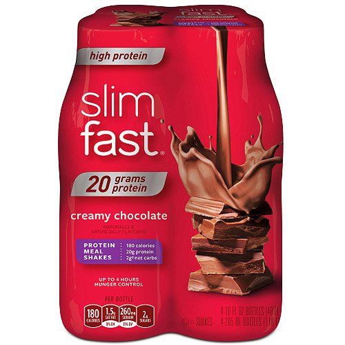 Slim-Fast High Protein Creamy Chocolate Shakes 4 PK - Shop Diet ...