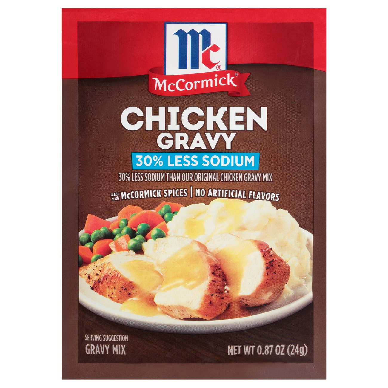 McCormick 30% Less Sodium Chicken Gravy Mix - Shop Gravy at H-E-B