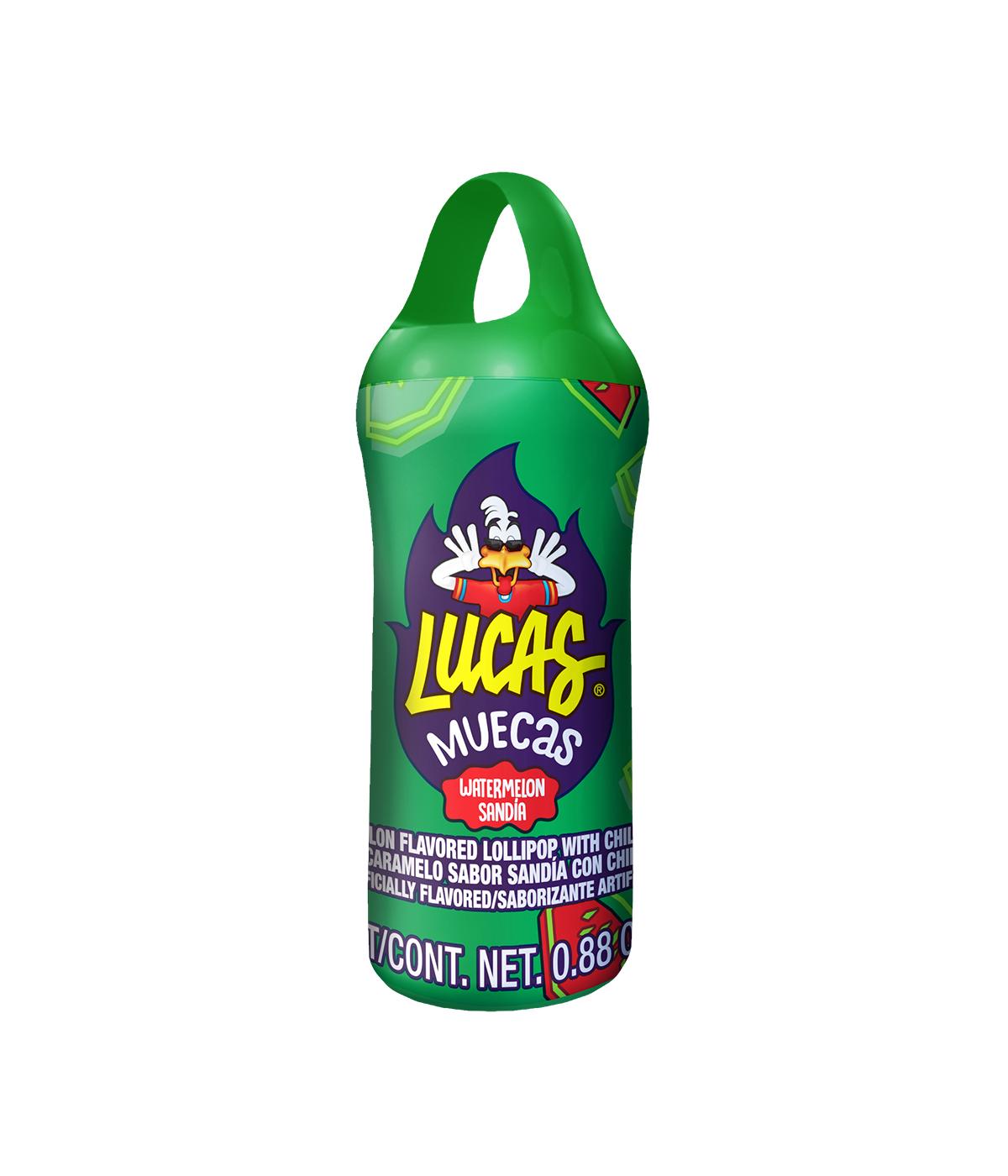 Lucas Muecas Watermelon Lollipop with Chili Powder Candy - Shop Candy ...