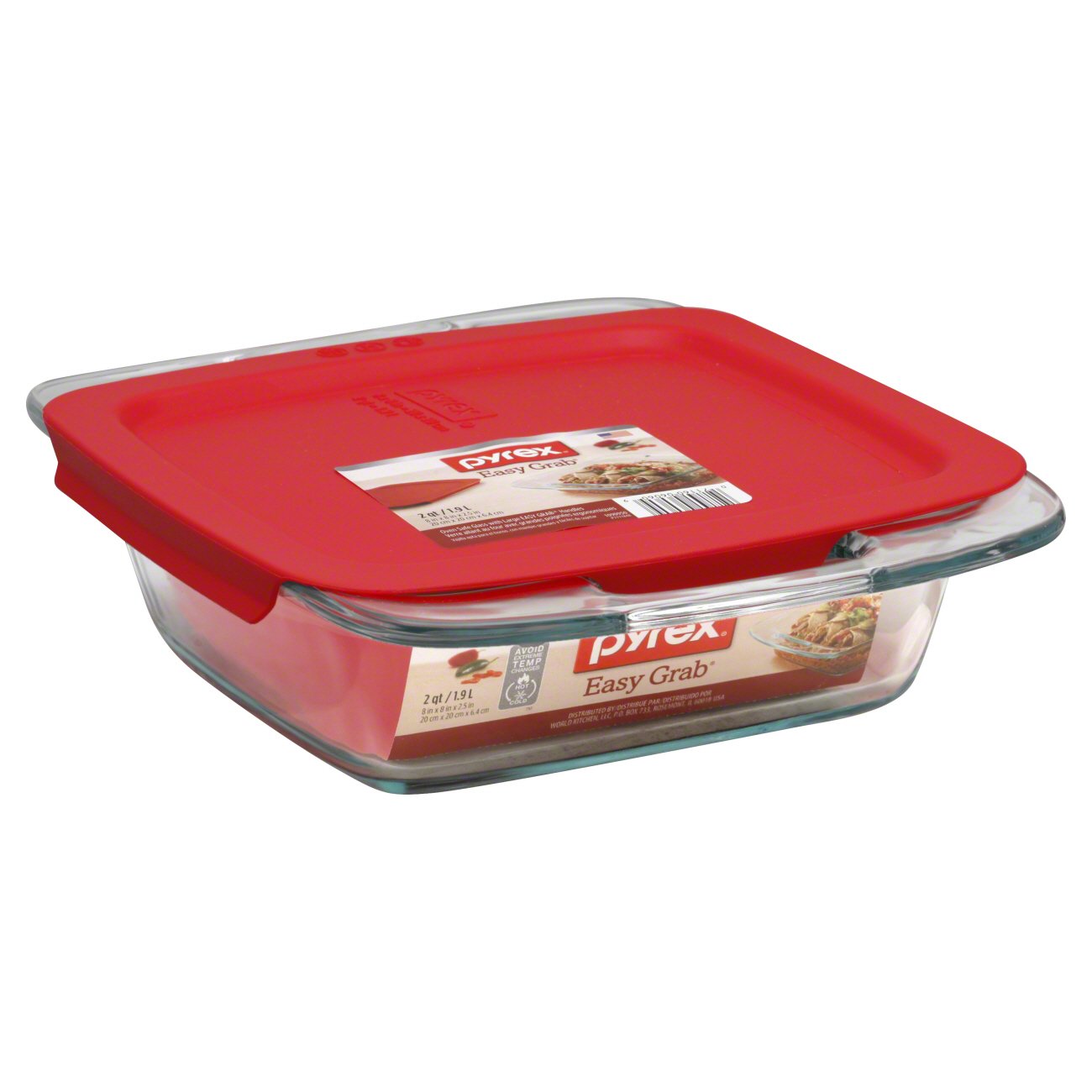 Pyrex Easy Grab Square Baking Dish with Red Lid - Shop Bakeware at H-E-B