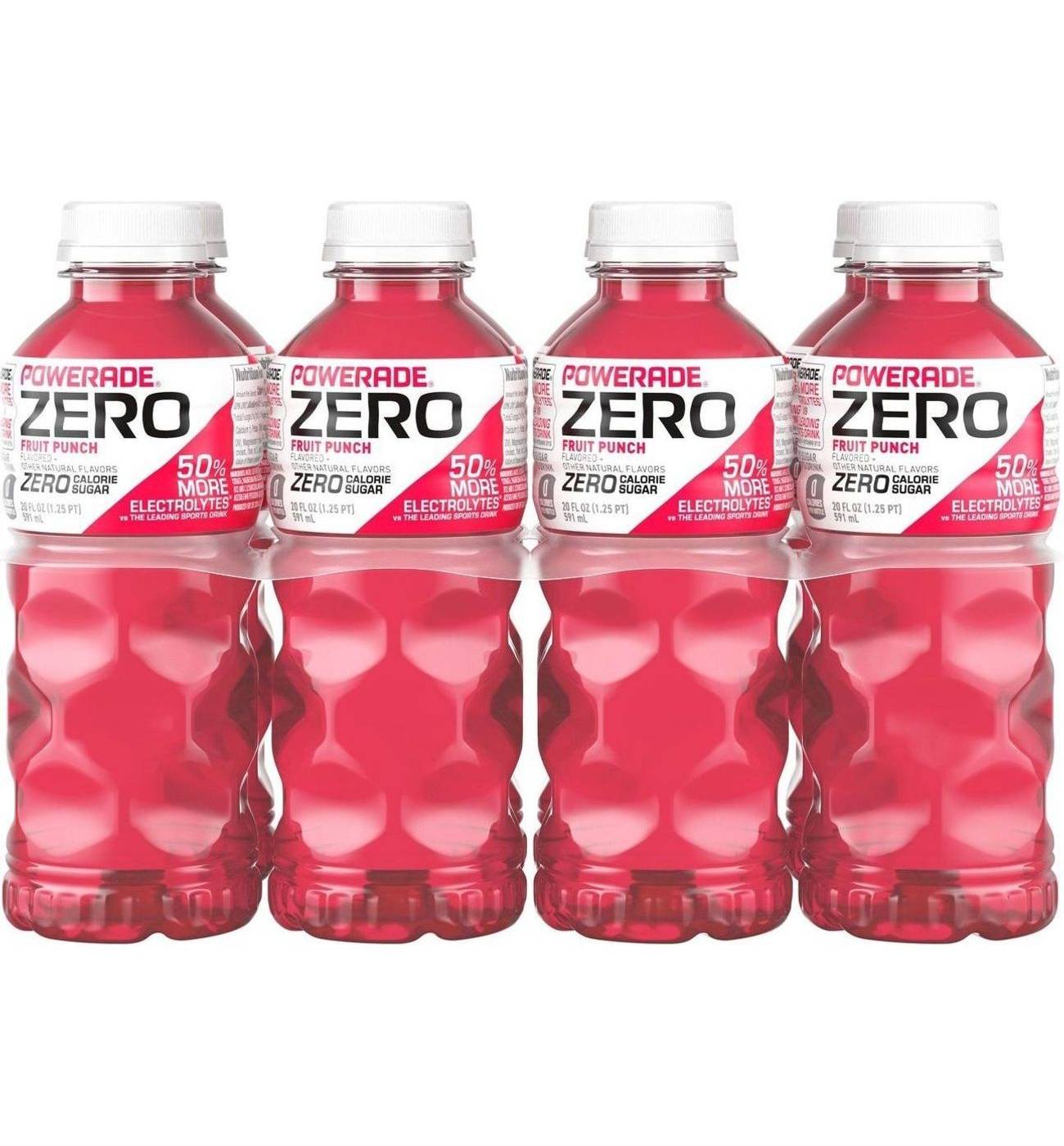 Powerade Zero Fruit Punch Sports Drink 8 pk Bottles - Shop Sports ...