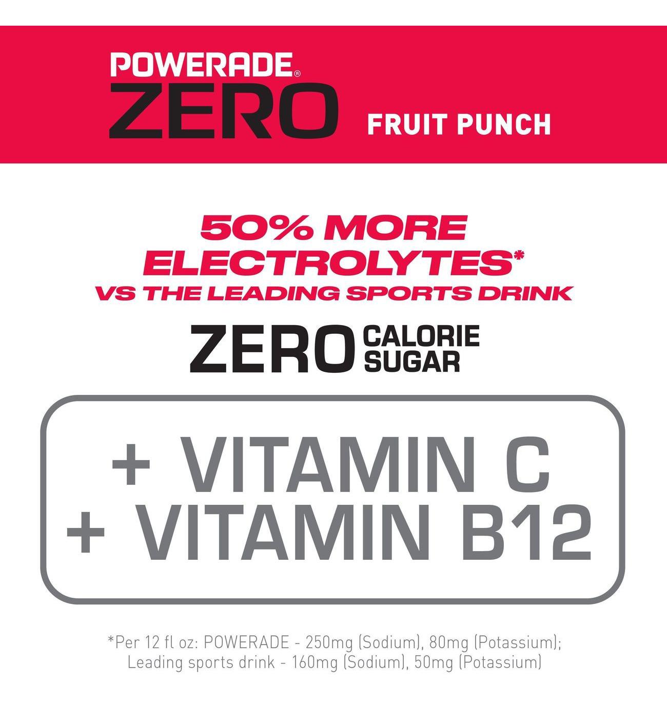 Powerade Zero Fruit Punch Sports Drink 8 pk Bottles - Shop Sports ...
