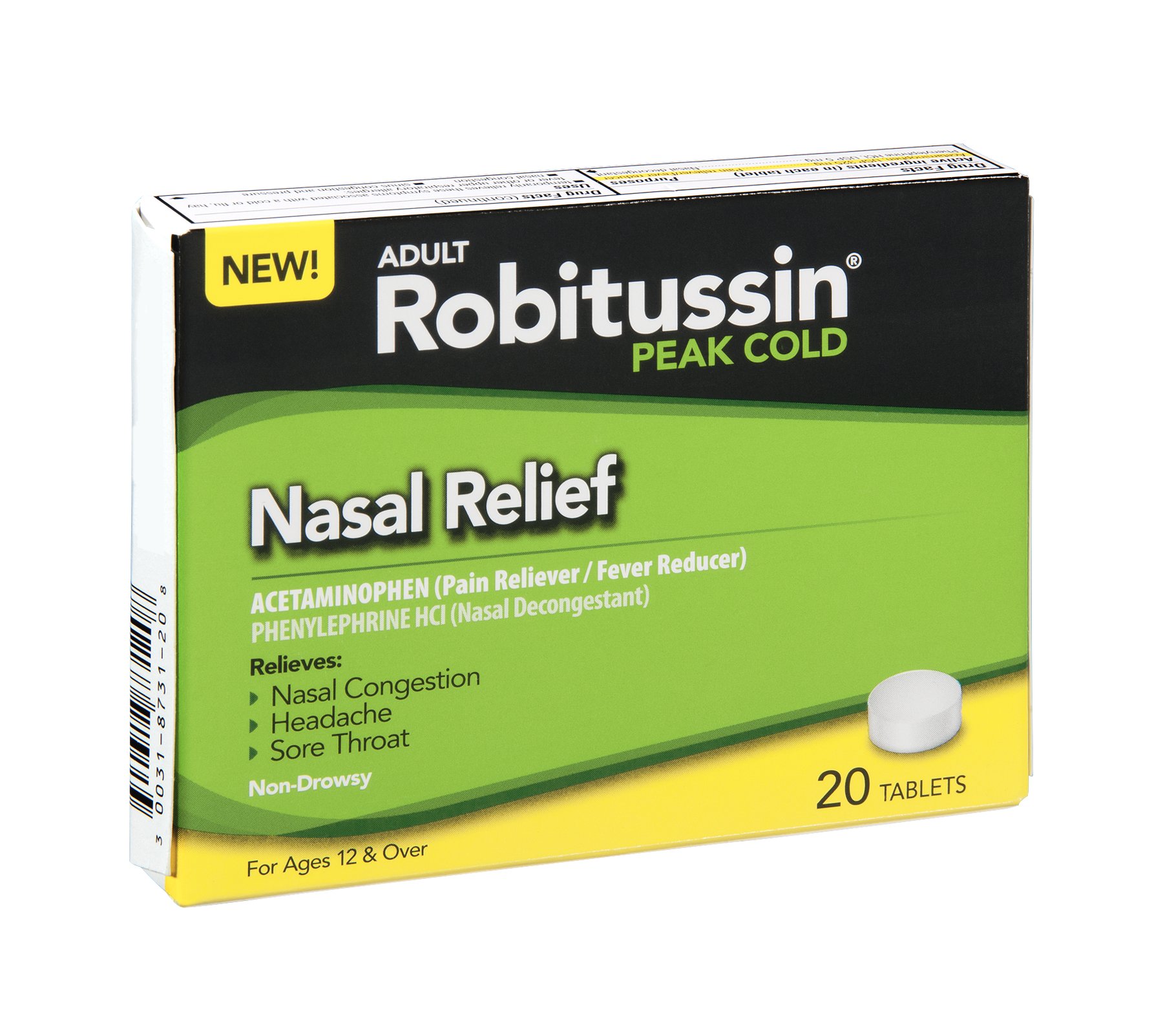Robitussin Adult Peak Cold Nasal Relief Tablets - Shop Cough, Cold ...