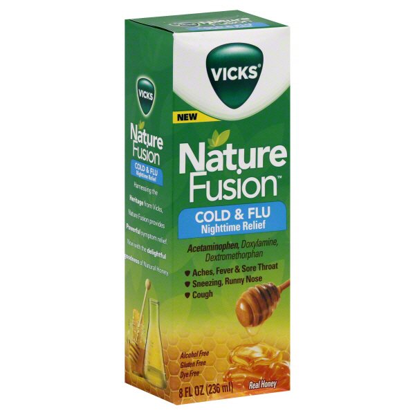 Vicks Nature Fusion Cold & Flu Nighttime Relief - Shop Medicines ...
