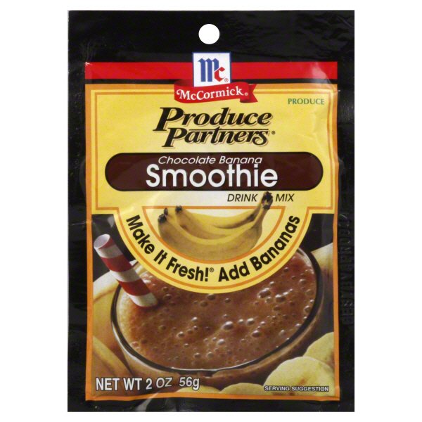 McCormick Produce Partners Chocolate Banana Smoothie Drink Mix - Shop ...