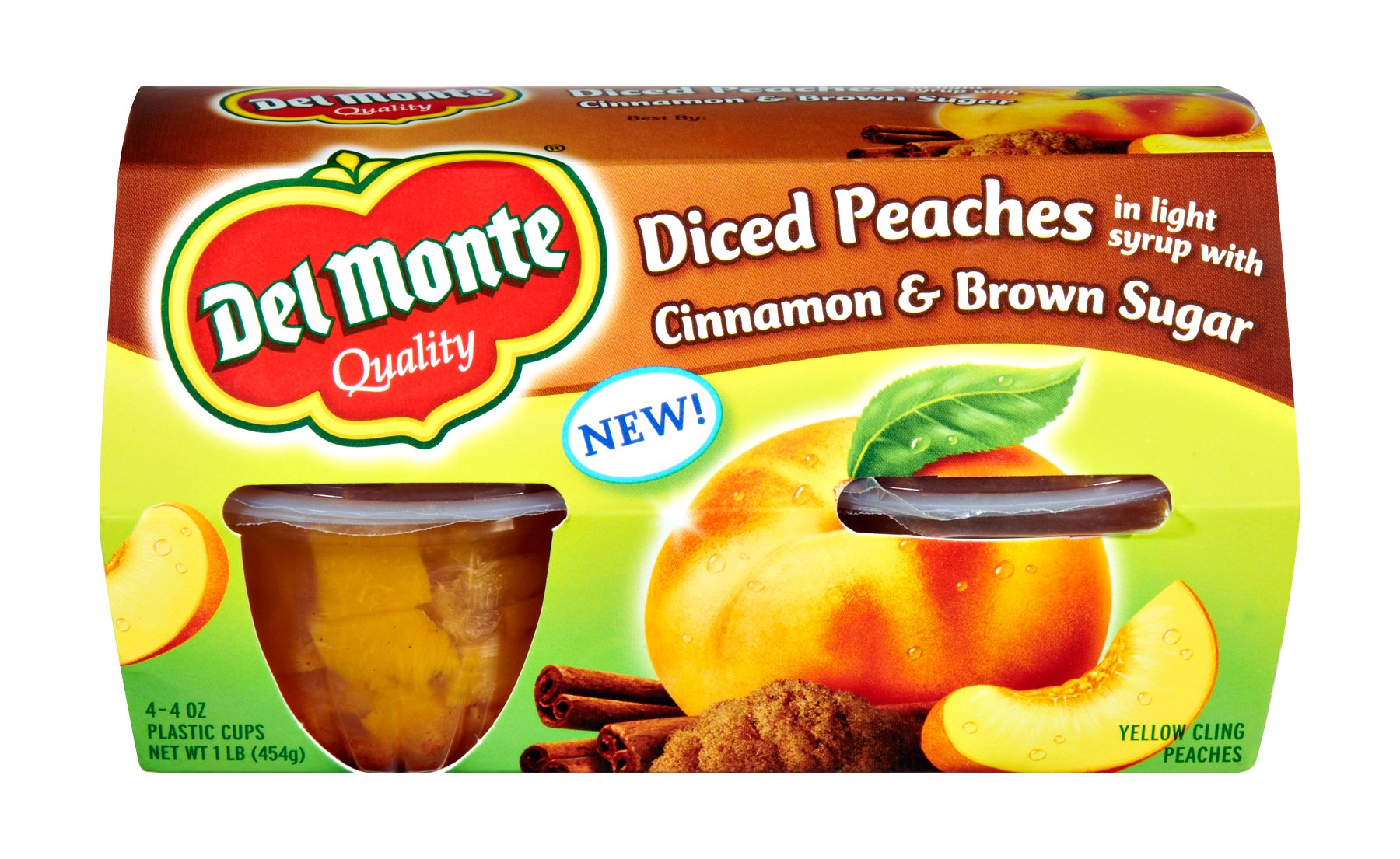 Del Monte Diced Peaches With Cinnamon & Brown Sugar - Shop Fruit at H-E-B