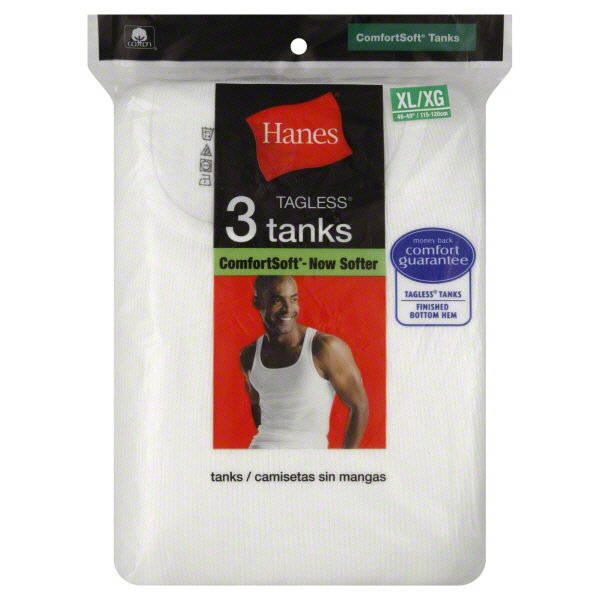 Hanes ComfortSoft Tagless White Tank Shirts Extra Large - Shop Clothes ...