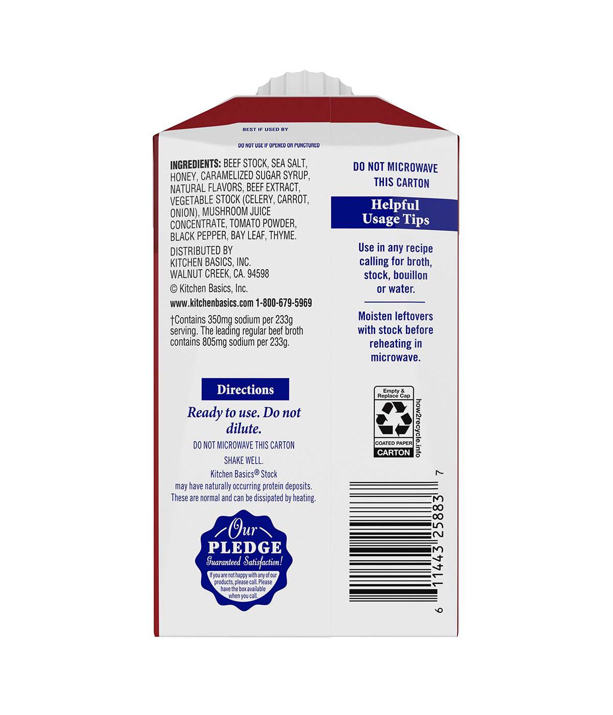 Kitchen Basics Original Beef Stock - Shop Broth & bouillon at H-E-B