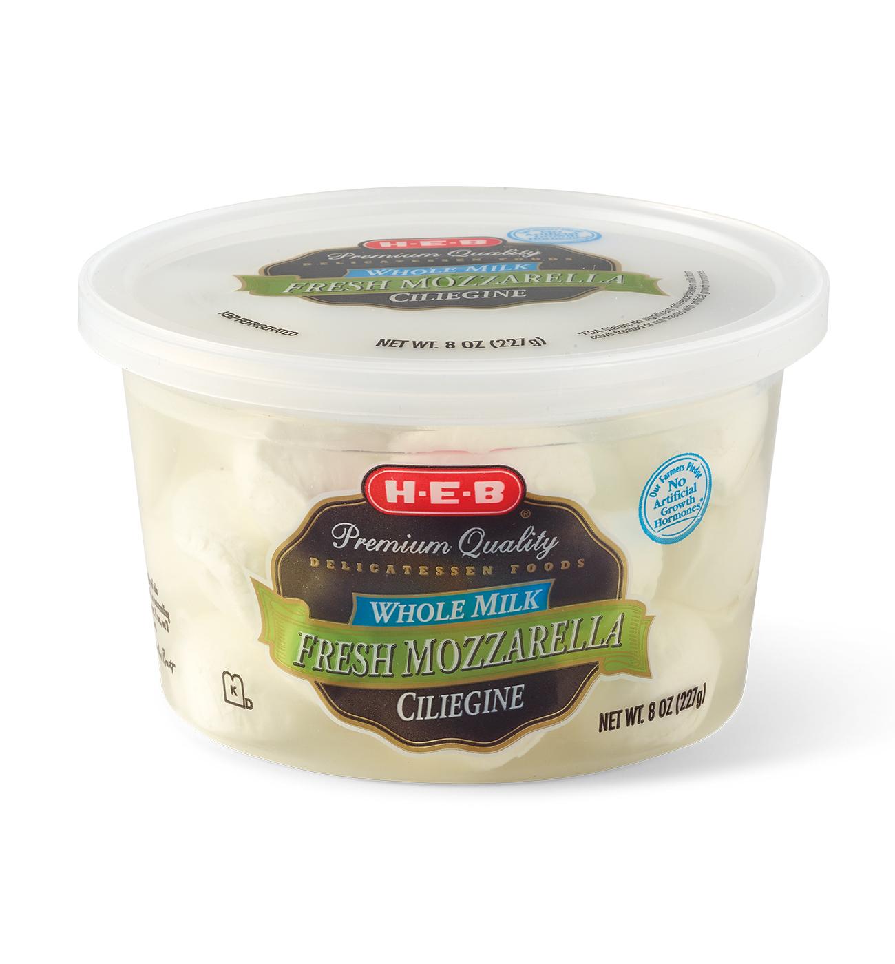 H-E-B Whole Milk Fresh Mozzarella Ciliegine - Shop Cheese at H-E-B