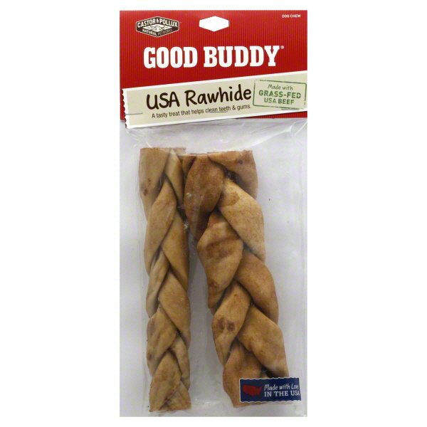 Castor & Pollux Rawhide Stick Braided 7 to 8 - Shop Bones & rawhides at ...