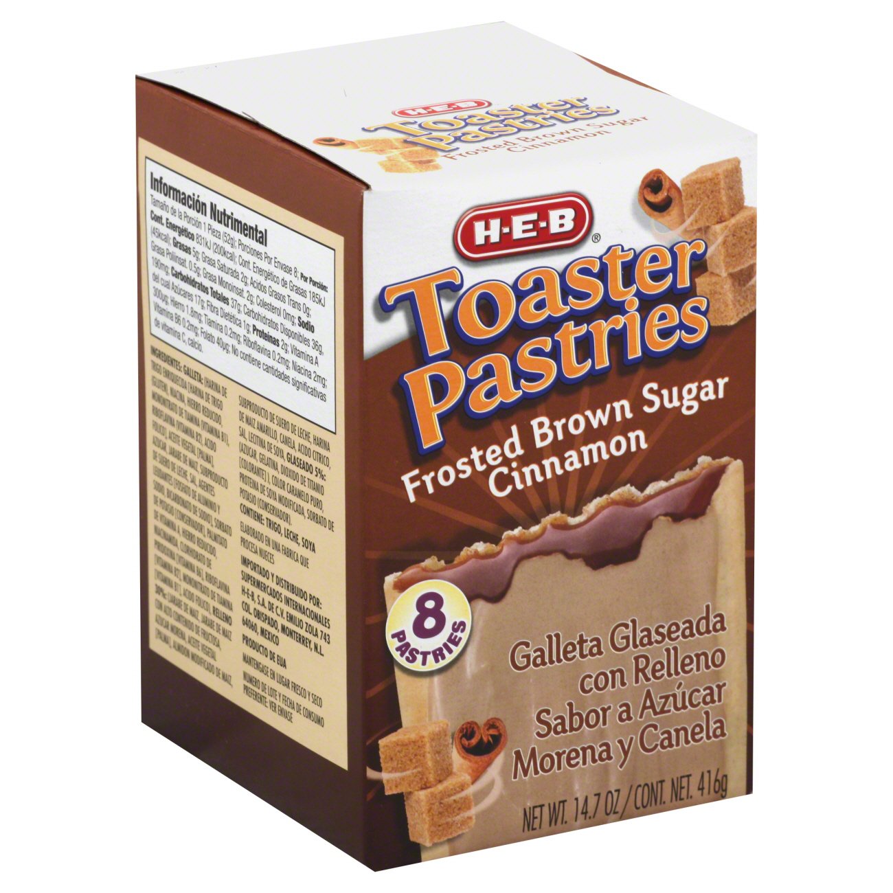 H-E-B Frosted Brown Sugar Cinnamon Toaster Pastries - Shop Cereal ...