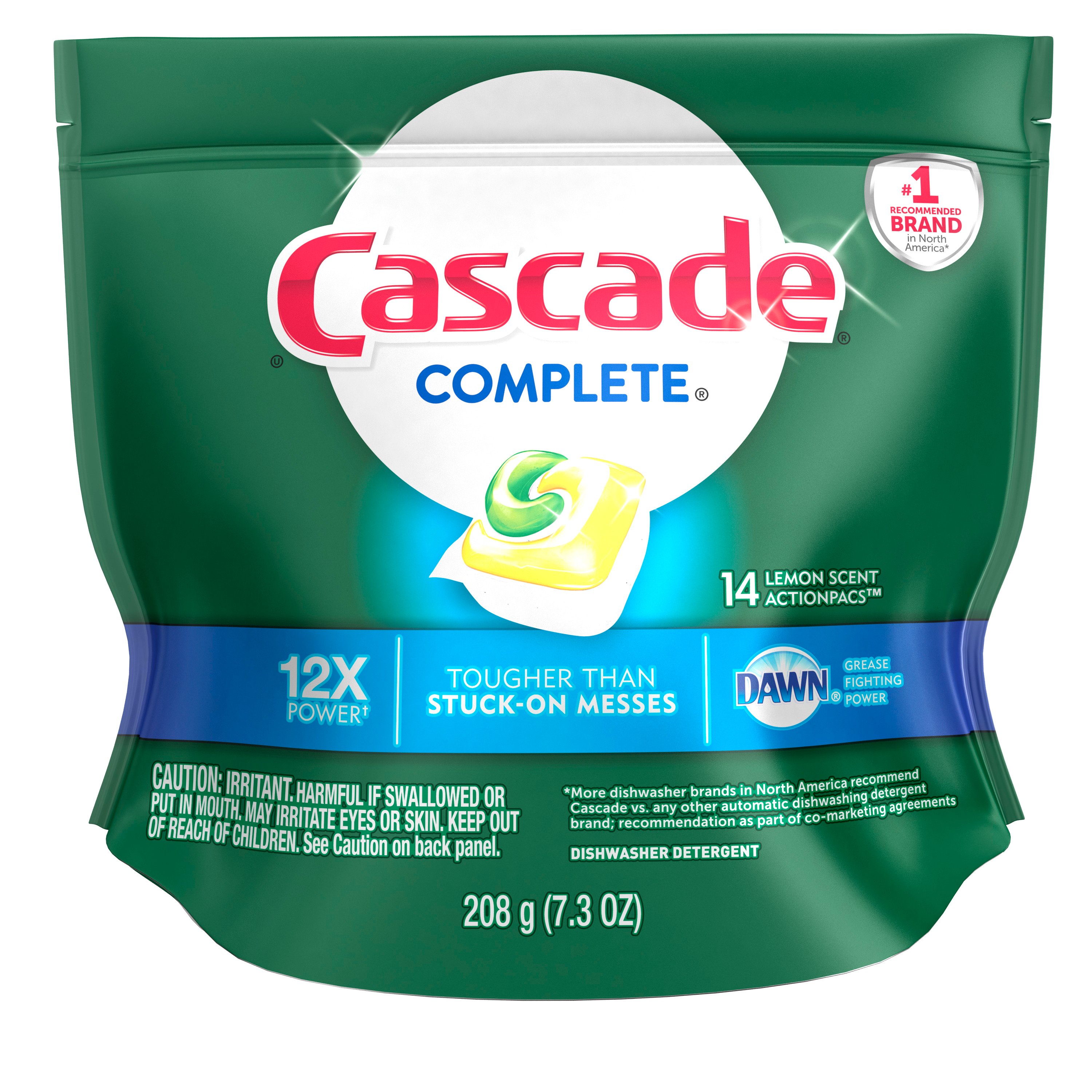 Cascade Complete ActionPacs Lemon Scented Dishwasher Detergent - Shop ...