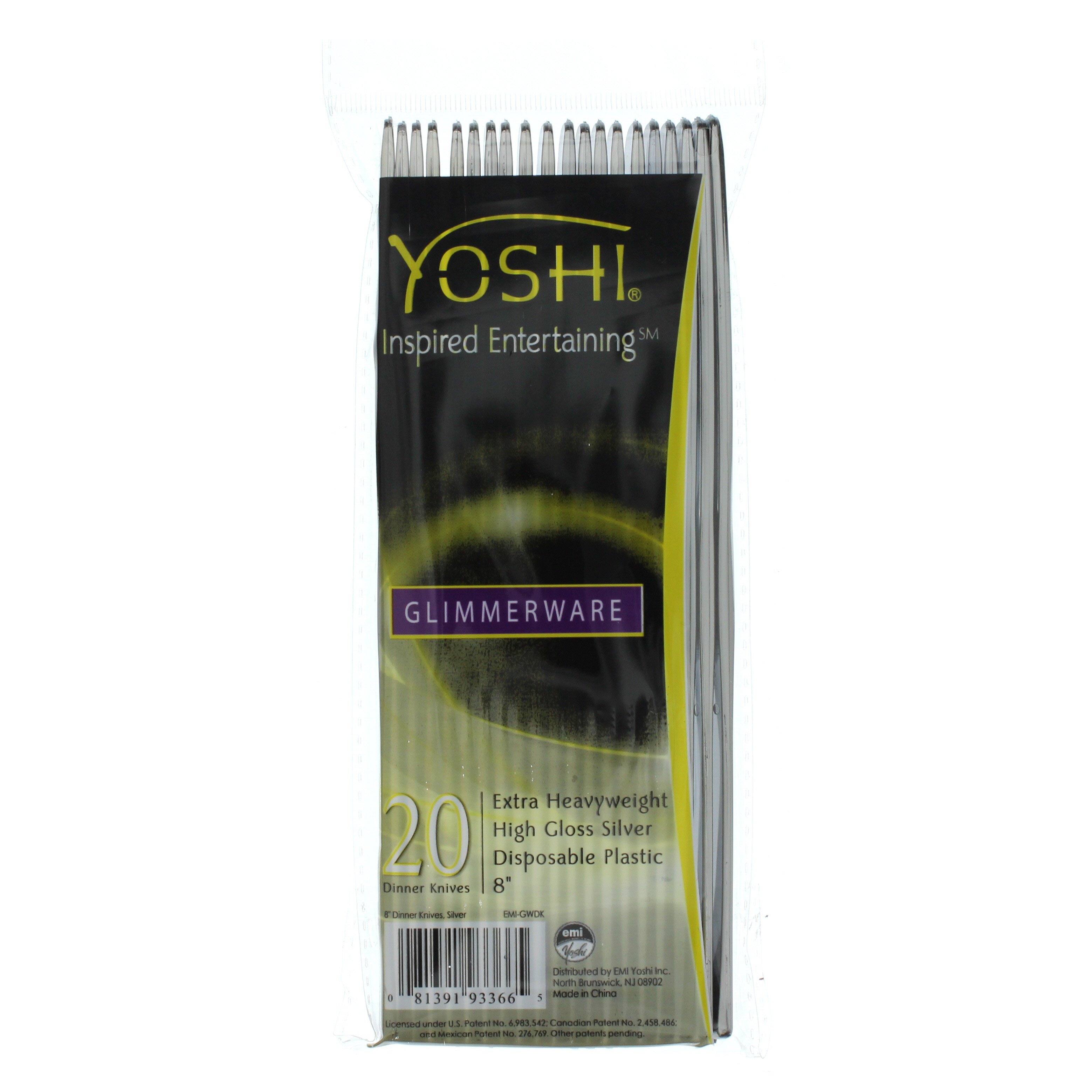 Yoshi Plastic Knives - Glossy Silver - Shop Flatware & utensils at H-E-B