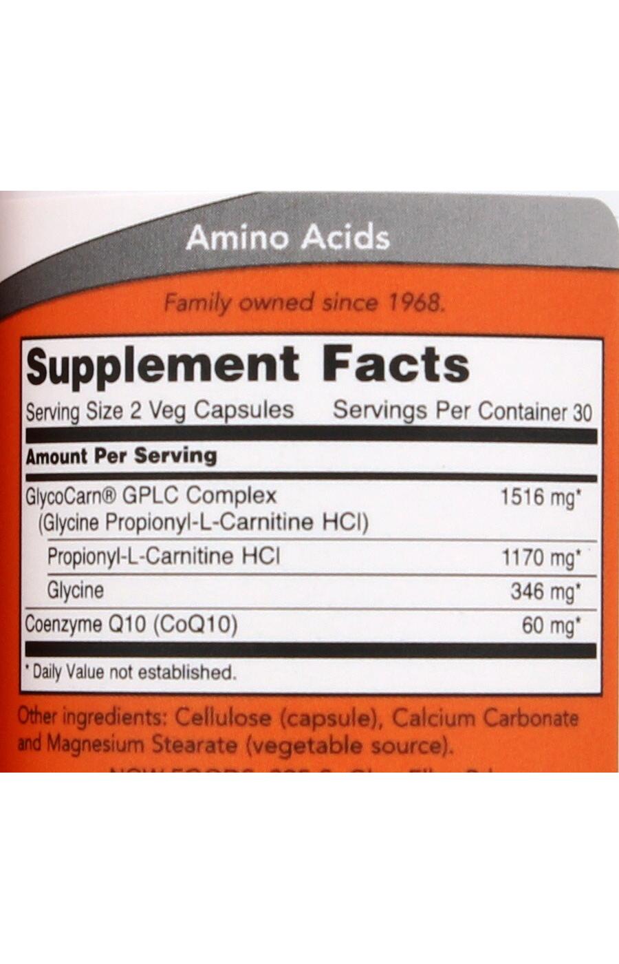 NOW GPLC GlycoCarn with CoQ10 Vcaps - Shop Diet & fitness at H-E-B