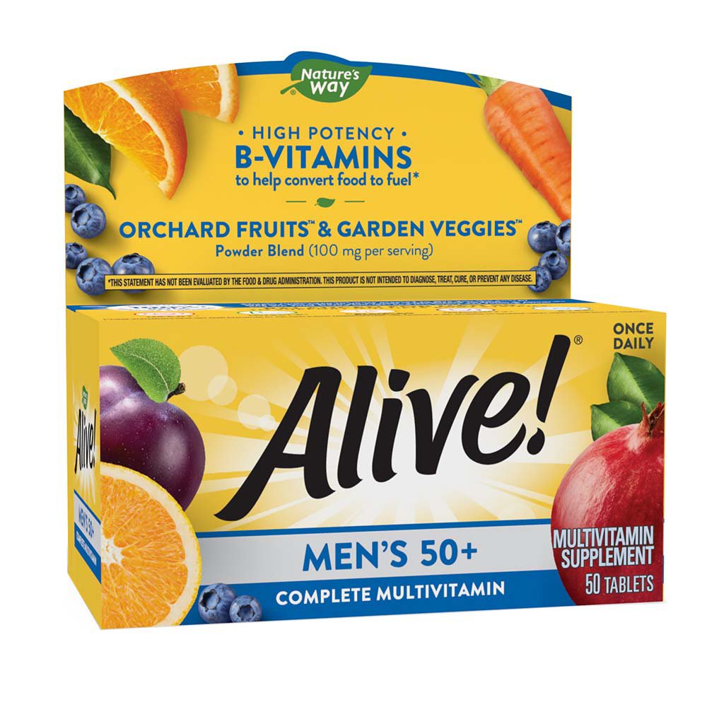 Nature's Way Alive! Men's 50+ Complete Daily Multivitamin Tablets ...