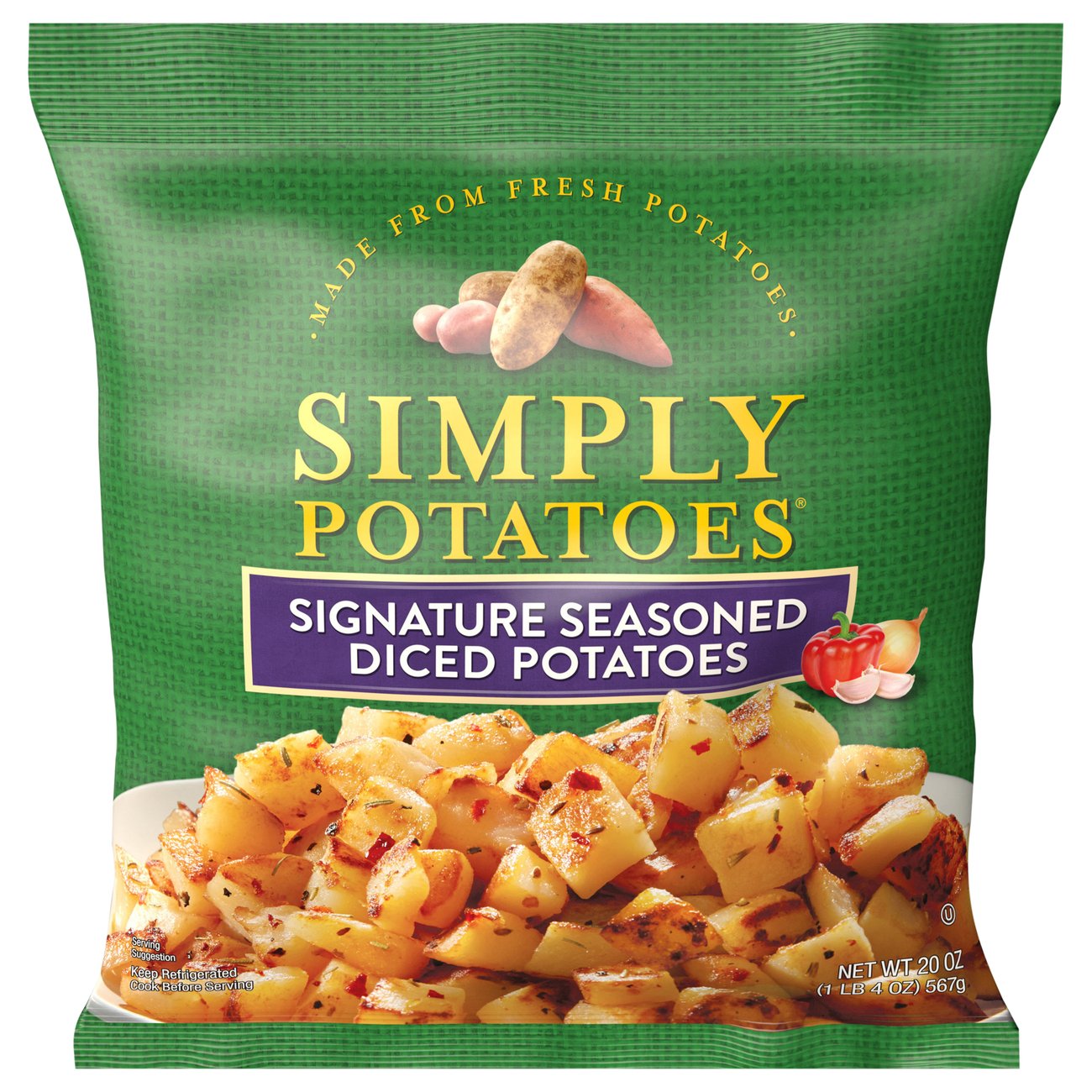 Crystal Farms Simply Potatoes Steakhouse Seasoned Diced Potatoes - Shop ...