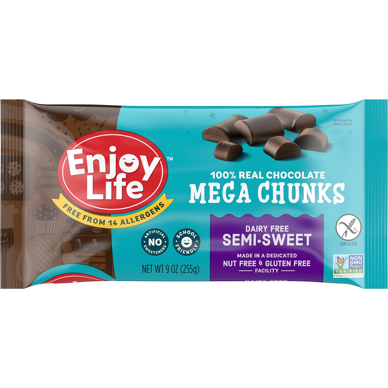 Enjoy Life Gluten Free Allergy Friendly Semi Sweet Chocolate Mega ...