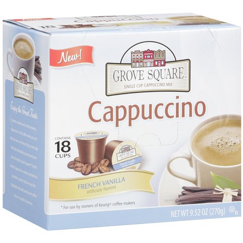 Grove Square French Vanilla Cappuccino Single Serve Coffee K Cups ...